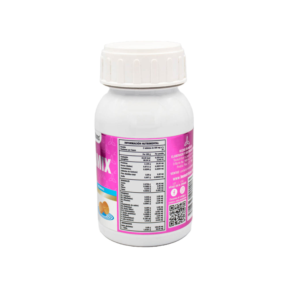 Suplemento alimenticio W-Vitamix, 60 tabs, multivitamínico para mujere